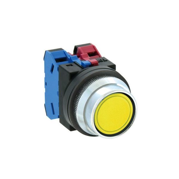 エスコ 1aー1b/30mm 押しボタンスイッチ(突型フルガード/黄) EA940D-24A 1個（直送品） - アスクル