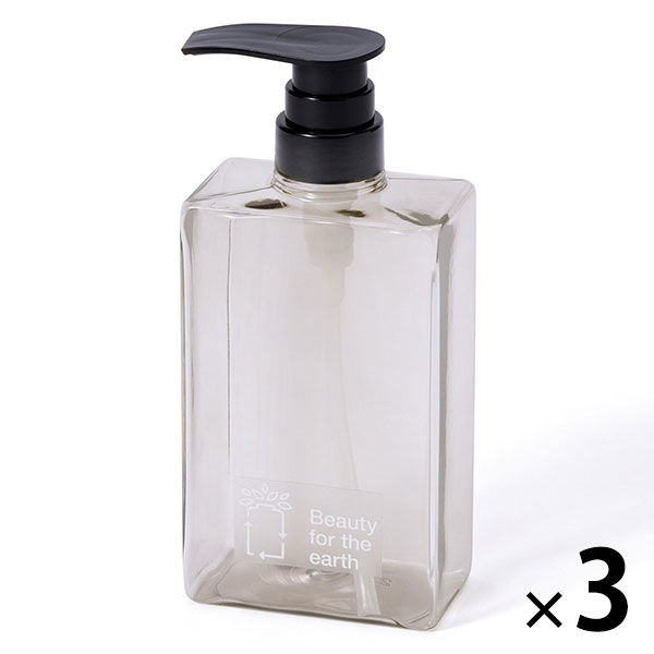 【LOHACO・アスクル限定】詰め替えボトル 500ml RECT 500 3個 PET 詰替ボトル オリジナル オリジナル - アスクル