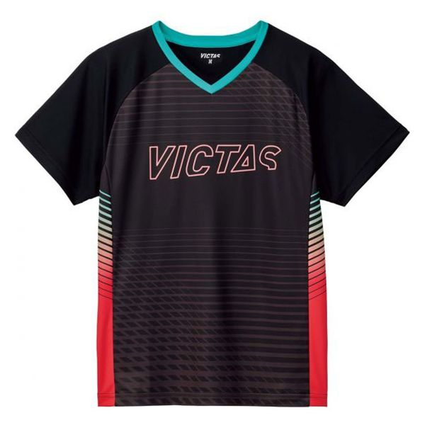 VICTAS(ヴィクタス) 卓球 半袖Tシャツ V-TS417 XL レッド 532402 1枚（直送品） - アスクル