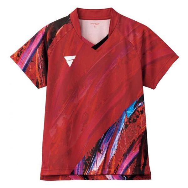 VICTAS(ヴィクタス) 卓球 ゲームシャツ V-NLGS408 S レッド 512404 1枚（直送品） - アスクル