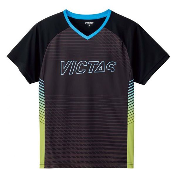 VICTAS(ヴィクタス) 卓球 半袖Tシャツ V-TS417 2XL ターコイズ 532402 1枚（直送品） - アスクル