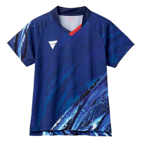 VICTAS(ヴィクタス) 卓球 ゲームシャツ V-NLGS408 2XL ネイビー 512404 1枚（直送品） - アスクル