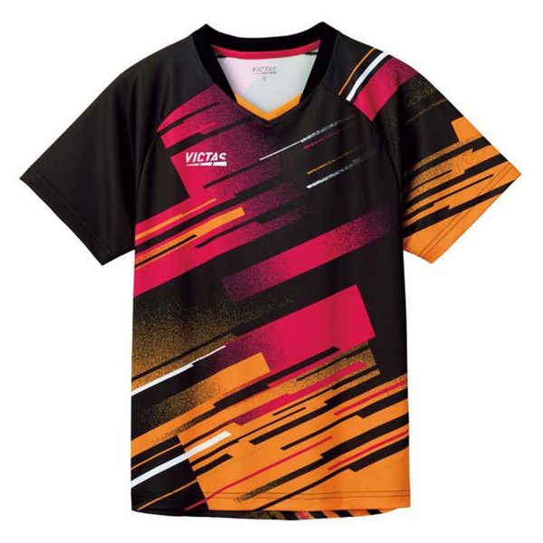 VICTAS(ヴィクタス) 卓球 トップス エナジー ゲームシャツ 2XL ピンク 612202 1枚（直送品） - アスクル