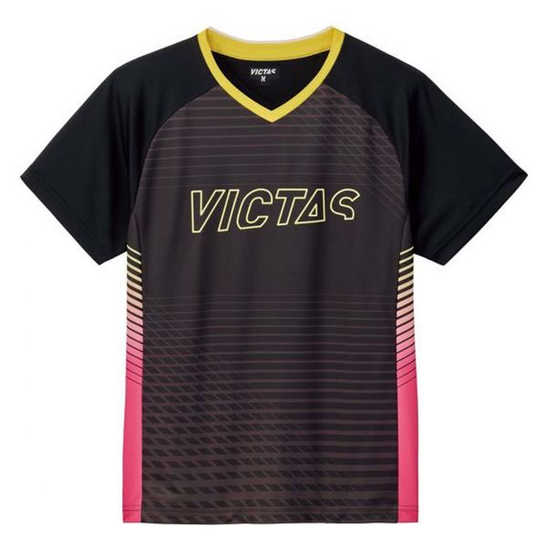VICTAS(ヴィクタス) 卓球 半袖Tシャツ V-TS417 XL イエロー 532402 1枚（直送品） - アスクル