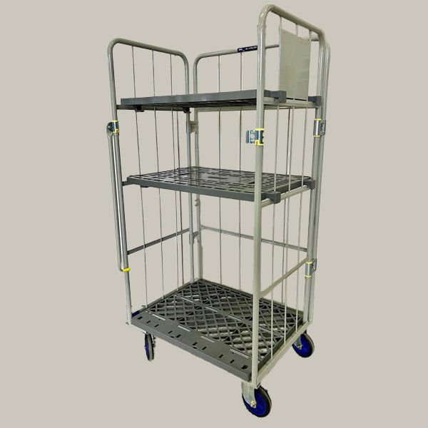 ワコーパレット カーゴプレスタ・エアキャスター仕様中間棚2枚付 WKP-8565-ATN2 1台（直送品） - アスクル