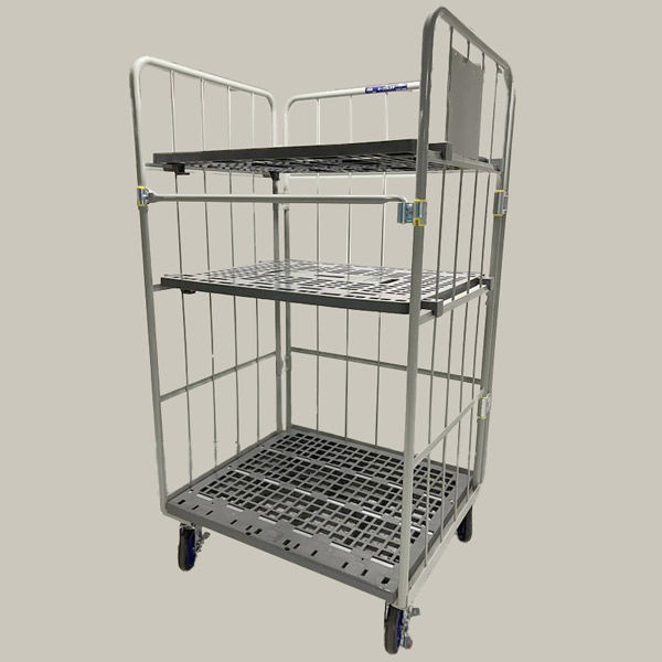 ワコーパレット カーゴプレスタ・エアキャスター仕様中間棚2枚付 WKP-9580-ATN2 1台（直送品） - アスクル