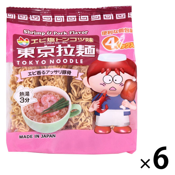 東京拉麺エビ塩トンコツ 112g 1セット（1個×6） 東京拉麺 - アスクル