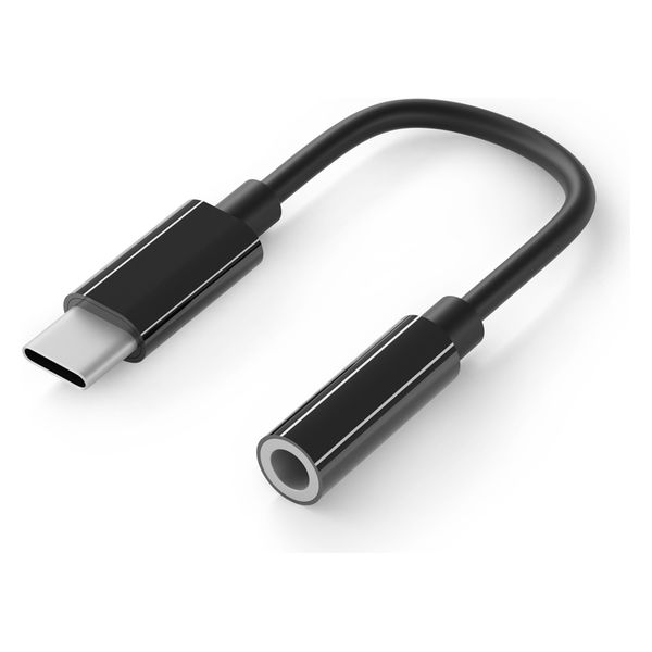 PGA 3.5mm to USB-C イヤホン変換アダプタ ブラック PG-35CCN11BK 1個（直送品） - アスクル