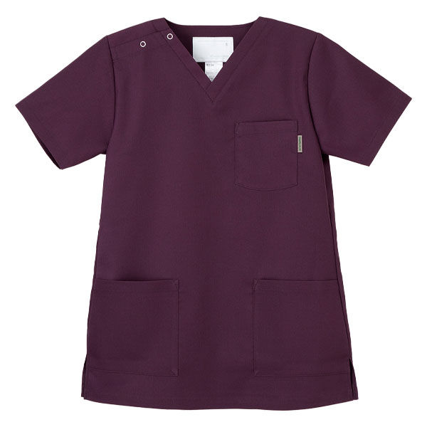 ナガイレーベン 男女兼用スクラブ パープル LL CPP-5332 1枚 スクラブ（取寄品） - アスクル