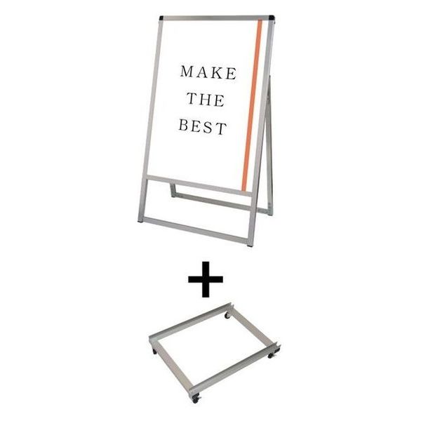 常磐精工 バリウススタンド看板 B2片面 アームキャスターセット VASKAC-B2K-KSET 1台（直送品） - アスクル