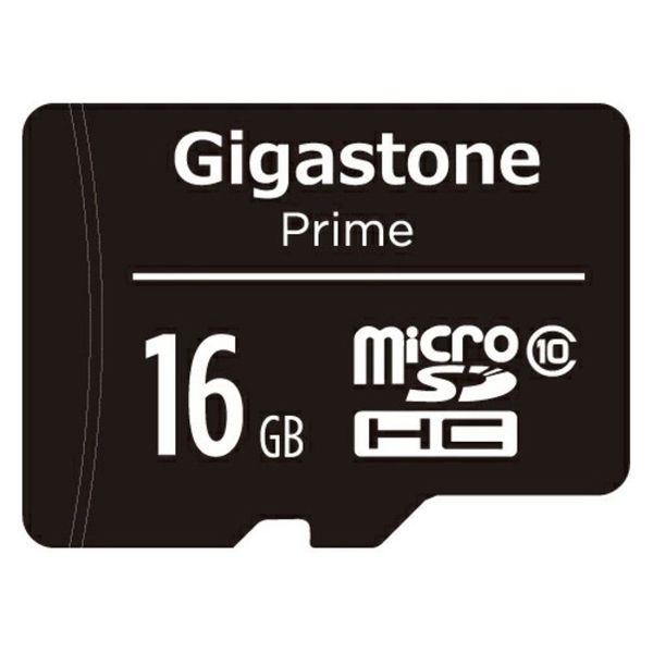 GIGASTONE microSDHCカード 16GB クラス10 SD変換アダプター付き GJM10/16G 1枚 - アスクル