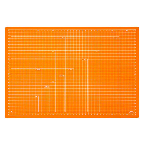 ナカバヤシ 折りたたみカッティングマットA3 オレンジ CTMO-A3OR 1個 - アスクル