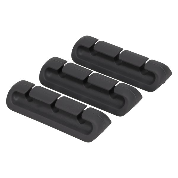 MOTTERU ソフトタッチ ケーブルクリップ sofumo シリコン スモーキーブラック MOT-CBCLIP02-BK 1個（直送品） - アスクル