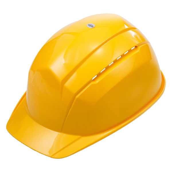 トーヨーセーフティ コンパクト軽量型ヘルメット 通気孔あり うす黄 No.341F-OTN 1個（直送品） - アスクル