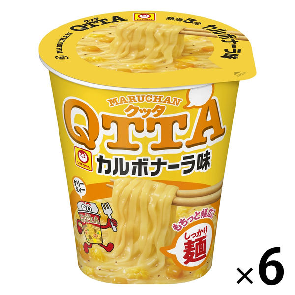 マルちゃん QTTA カルボナーラ味 76g/カップ麺 1セット(1個×6) 東洋水産 - アスクル