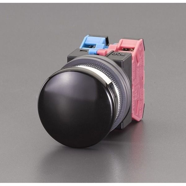 エスコ 1aー1b/30mm 押しボタンスイッチ(大型/黒) EA940D-31A 1セット(3個)（直送品） - アスクル