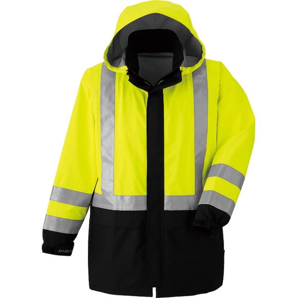 Asahicho（旭蝶繊維） 51019 ゴアテックスレインコート（高視認タイプ） 蛍光イエロー S 1枚（直送品） - アスクル