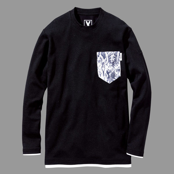 HOOH VILEA レイヤード風長袖Tシャツ(裏綿) 511 ブラック LL 村上被服 1セット（2着入）（直送品） - アスクル