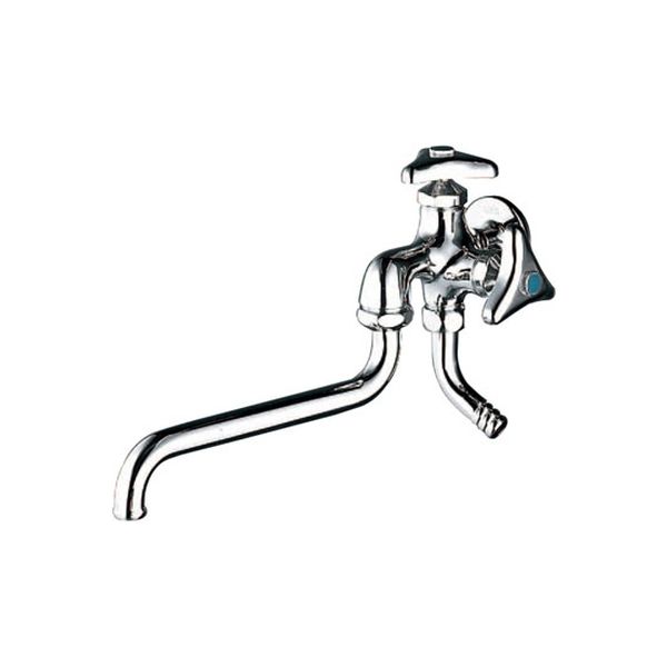 KVK K21J-JAN 二口自在水栓 1個（直送品） - アスクル