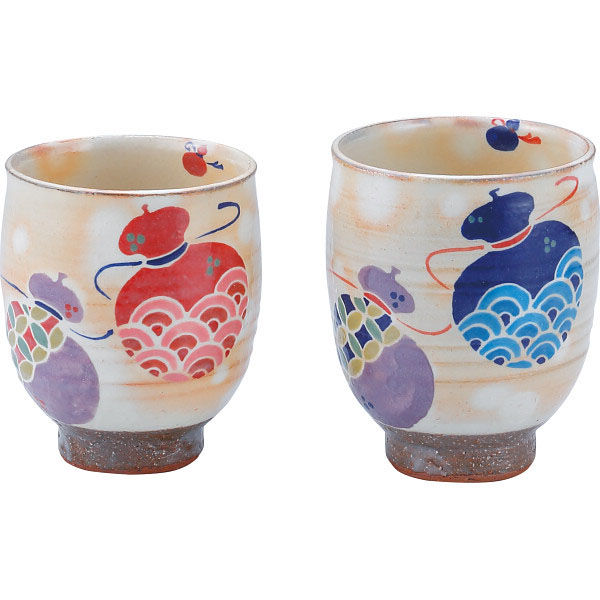 清水焼 招福六瓢 組湯呑 24-0236-069 1箱(直送品) - アスクル 清水焼 招福六瓢 組湯呑 24-0236-069 1箱(直送品) - アスクル