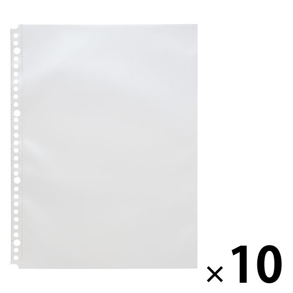 myfa（ミファ）コレクションポケット A4 30穴 パンフレット用 10枚入 1セット（10袋） LIHIT LAB. - アスクル