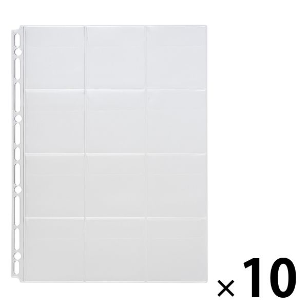 myfa（ミファ）コレクションポケット 12ポケットA4 30穴 缶バッチ～直径57mm用 2枚入 1セット（10袋）リヒトラブ - アスクル