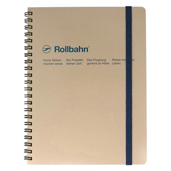 ロルバーン ポケット付メモ A5 5mm方眼 グレージュ リングノート デルフォニックス（Rollbahn） - アスクル