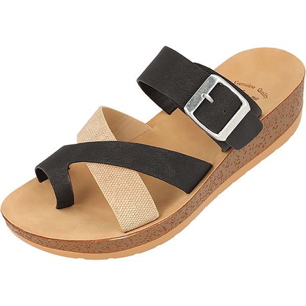 EDWIN(エドウィン) レディース サンダル 24.0 ブラック EW9502 1足（直送品） - アスクル