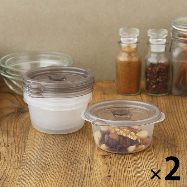 保存容器 電子レンジ対応 スマートフラップ 丸型 SS （ご飯約1杯分） 260ml 1セット（4個入×2個） ロハコ （LOHACO） オリジナル - アスクル