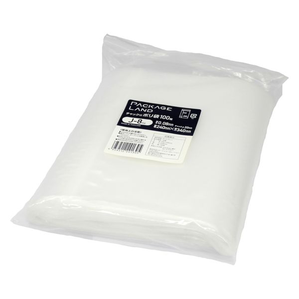 【並行輸入品】ショーエイコーポレーション チャック袋 厚手タイプ 0.08mm厚 A4 240X340mm 1セット（100枚×10袋） - アスクル