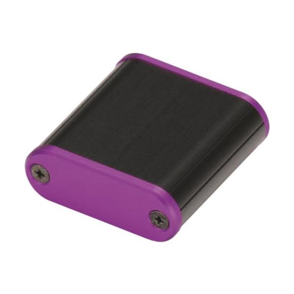 タカチ電機工業 タカチ アルミモバイルケース ブラック/パープル MXA2-8-9BP 1台 197-5851（直送品） - アスクル