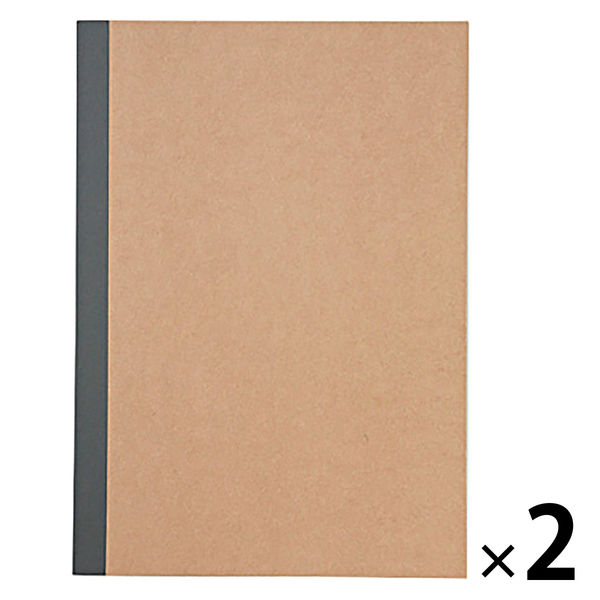 無印良品 ノート 6mm（横罫） ベージュ A5・100枚 1セット（1冊×2） 良品計画 - アスクル