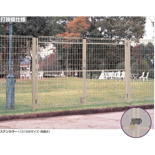 四国化成建材 EMM1F型 W995X2 H2000 メッシュ 両開き 打掛錠 EMM1F-1020WBR 1個（直送品） - アスクル