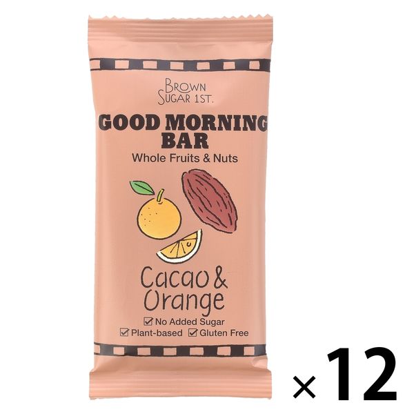 GOOD MORNING BARカカオ＆オレンジ 35g 1セット（1個×12） ブラウンシュガー1ST - アスクル