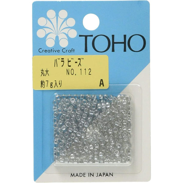 TOHO(トーホー) TOHO 丸大ビーズ バラパックビーズ 外径約3mm 約7g入り No.112 MLB-112-BA 1箱(5枚入)（直送品） - アスクル
