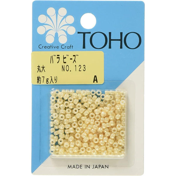 TOHO(トーホー) TOHO 丸大ビーズ バラパックビーズ 外径約3mm 約7g入り No.123 MLB-123-BA 1箱(5枚入)（直送品） - アスクル