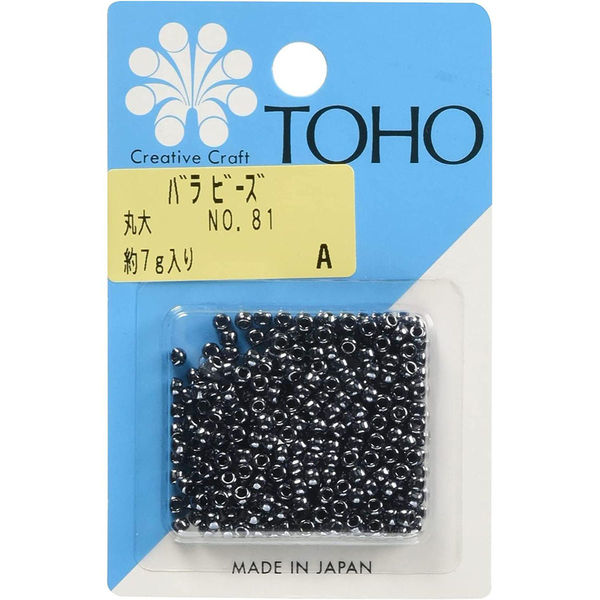 TOHO(トーホー) TOHO 丸大ビーズ バラパックビーズ 外径約3mm 約7g入り No.81 MLB-81-BA 1箱(5枚入)（直送品） - アスクル