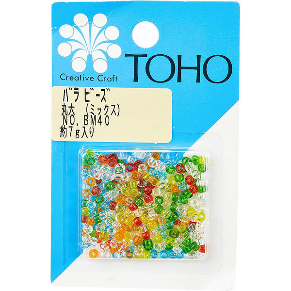 TOHO 丸大ビーズ ミックス バラパックビーズ 外径約3mm 約7g入り No.BM40 MLB-BM40-BA 1箱(5枚入)（直送品） - アスクル