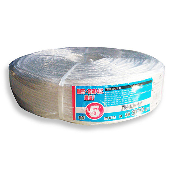 ジェイワークスプランニング PPロープ 5mm×約300m JCM-5300 1巻（直送品） - アスクル