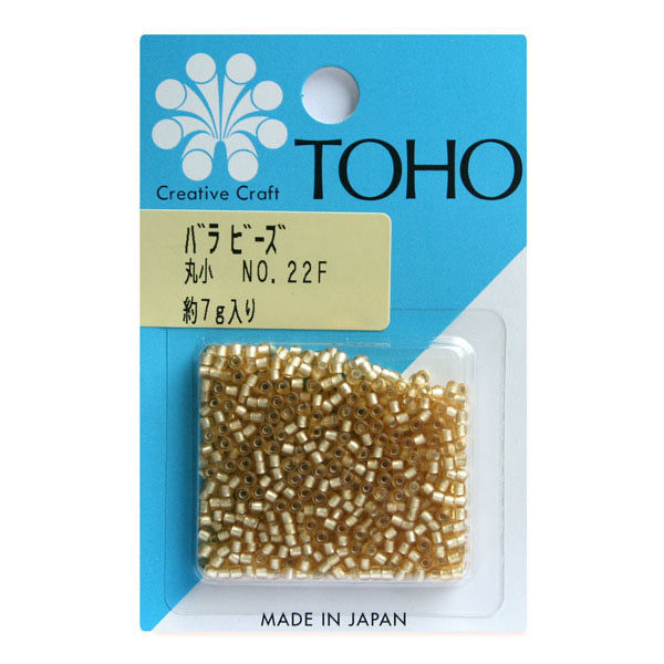 TOHO 丸小ビーズ バラパックビーズ 外径約2.2mm 約7g入り No.22F MSB-22F-BA 1セット(5枚)（直送品） - アスクル