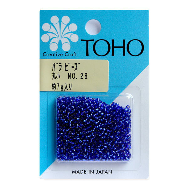 TOHO(トーホー) TOHO 丸小ビーズ バラパックビーズ 外径約2.2mm 約7g入り No.28 MSB-28-BA 1セット(5枚)（直送品） - アスクル