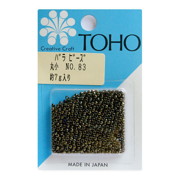 TOHO(トーホー) TOHO 丸小ビーズ バラパックビーズ 外径約2.2mm 約7g入り No.83 MSB-83-BA 1セット(5枚)（直送品） - アスクル