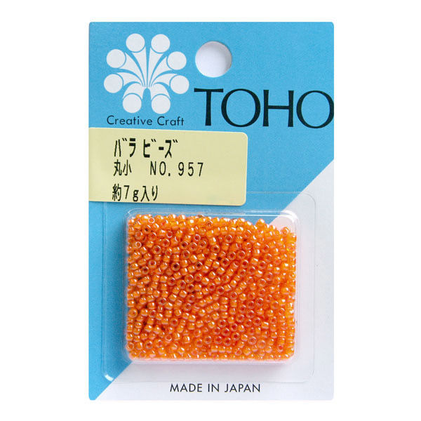 TOHO 丸小ビーズ バラパックビーズ 外径約2.2mm 約7g入り No.957 MSB-957-BA 1セット(5枚)（直送品） - アスクル