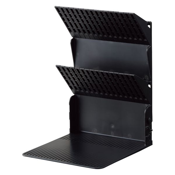 リヒトラブ 1冊でも倒れないブックスタンド A4 Medium ブラック A3580-24 1台 - アスクル