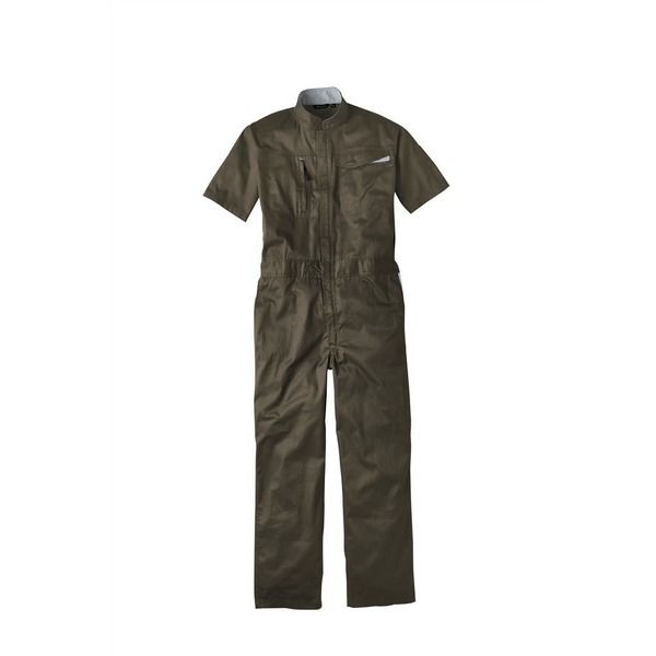 丸鬼商店 半袖ツナギ カーキグリーン BLL S-11-36-BLL 1枚（直送品） - アスクル
