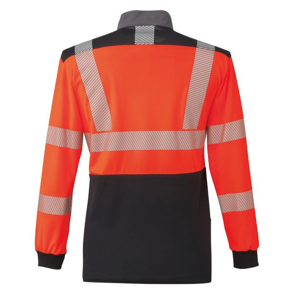 コーコス信岡 CS-2478 高視認性安全長袖ポロシャツ 4L オレンジ 1着