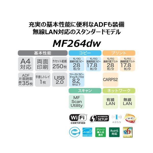 キヤノン A4モノクロレーザビームプリンター複合機 Satera キヤノン A4モノクロレーザビームプリンター複合機 Satera