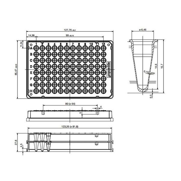 エッペンドルフ ツインテクPCRプレート96LoBind セミースカート