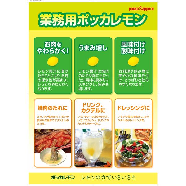 業務用 ポッカレモン 100% 720ml 6本 レモン果汁 ポッカサッポロ 業務用 ポッカレモン 100% 720ml 6本 レモン果汁 ポッカサッポロ