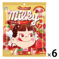 ミルキー（あまおう苺のパルフェ）袋 67g 1セット（1袋×6） 不二家 キャンディ - アスクル